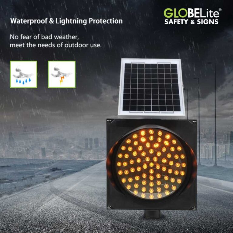 Traffic Light Solar Blinker – Solar-Powered Road Safety Warning Signal ...